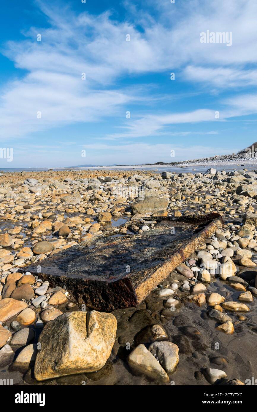 Abergele beach on the North Wales coast between Llanddulas and Pensarn ...