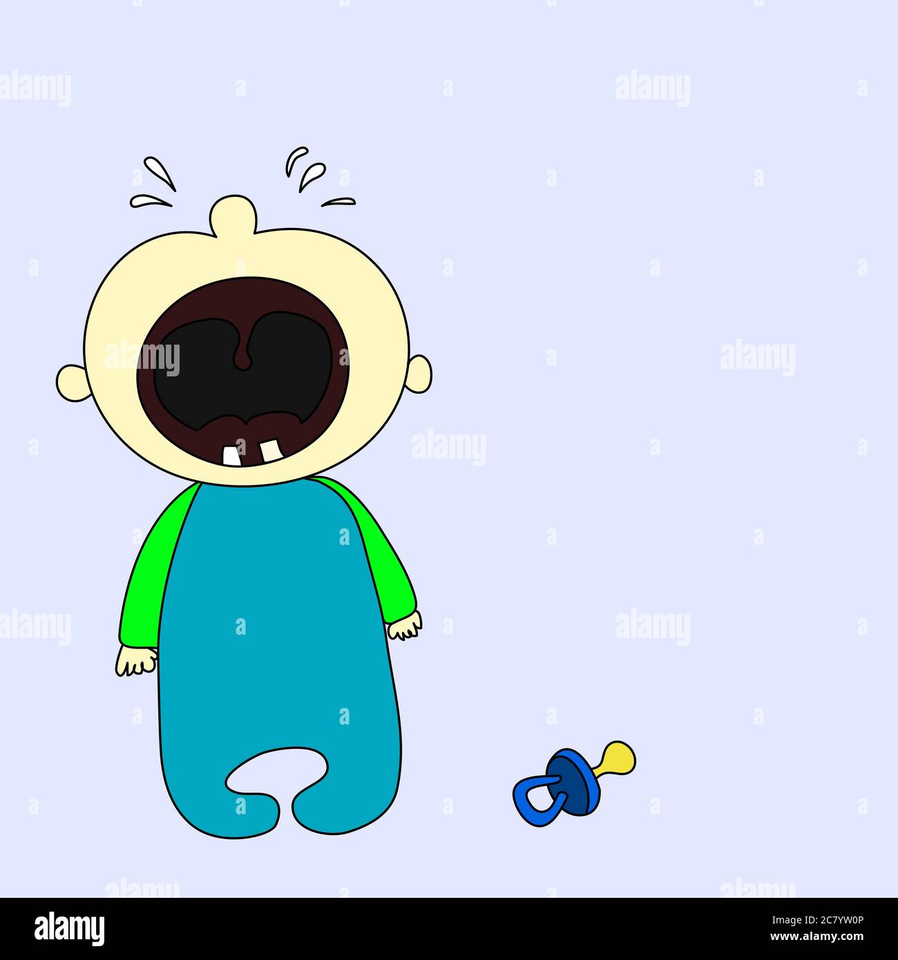 Cute baby crying Stock Photo - Alamy