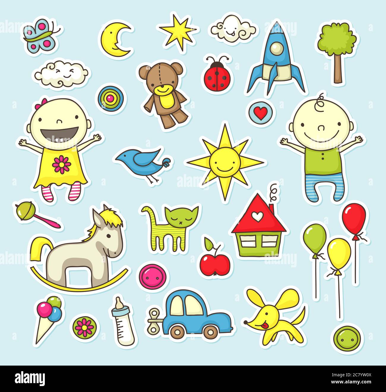 Cartoon stickers hi-res stock photography and images - Alamy