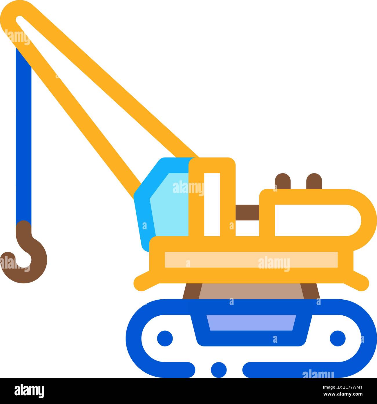crane machine icon vector outline illustration Stock Vector Image & Art ...