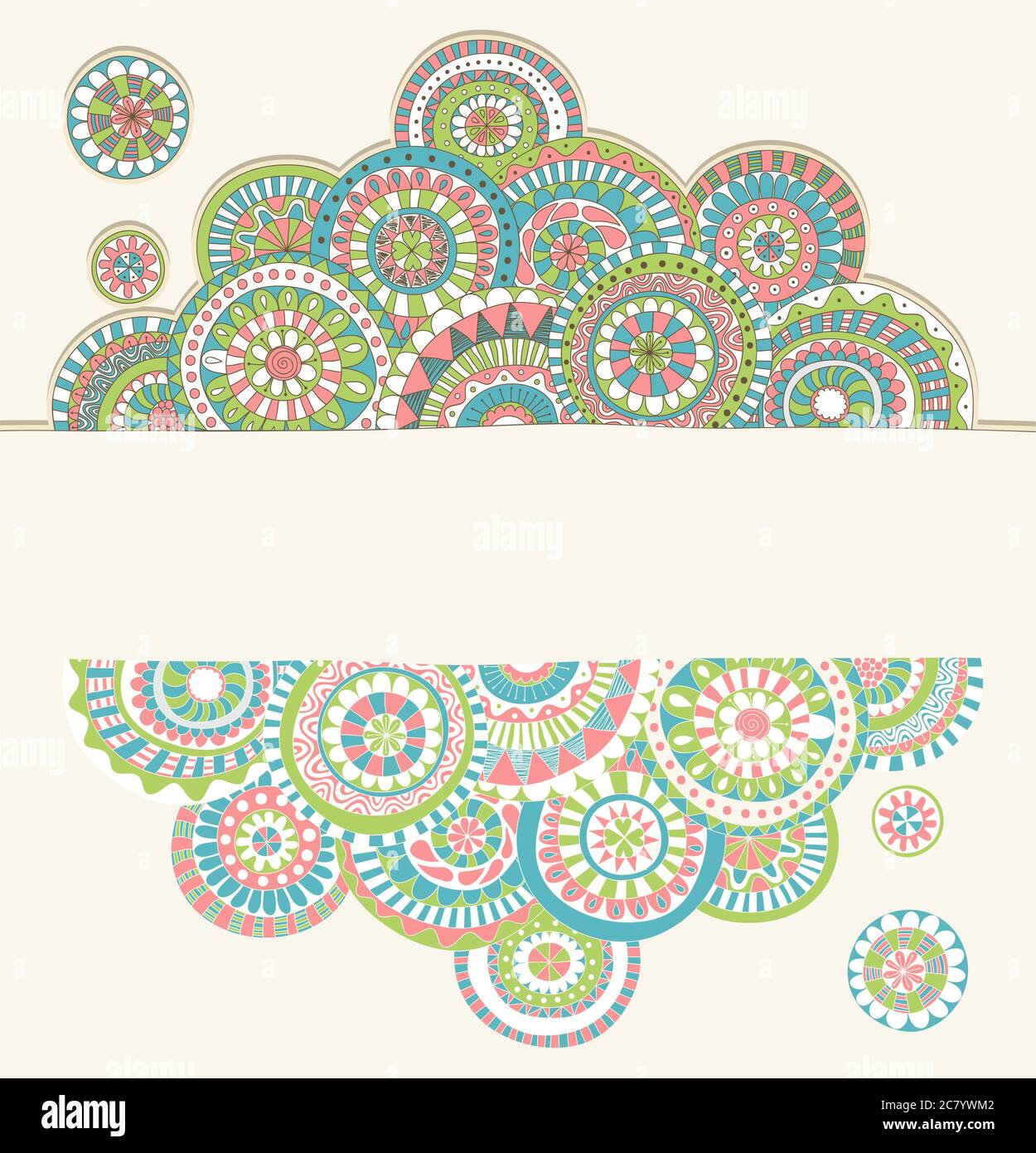 Colorful hand drawn doodle frame Stock Photo - Alamy