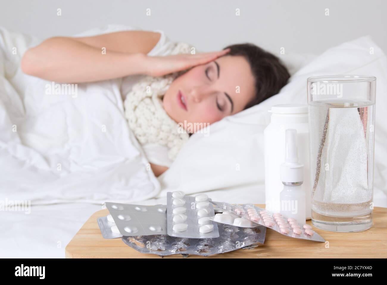 Medication on bedside table hi-res stock photography and images - Alamy