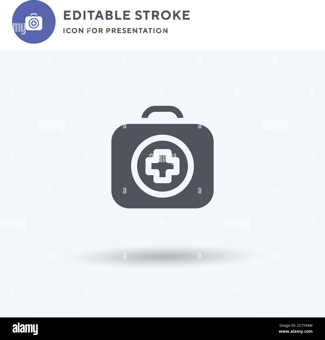 First Aid Kit icon vector, filled flat sign, solid pictogram isolated ...