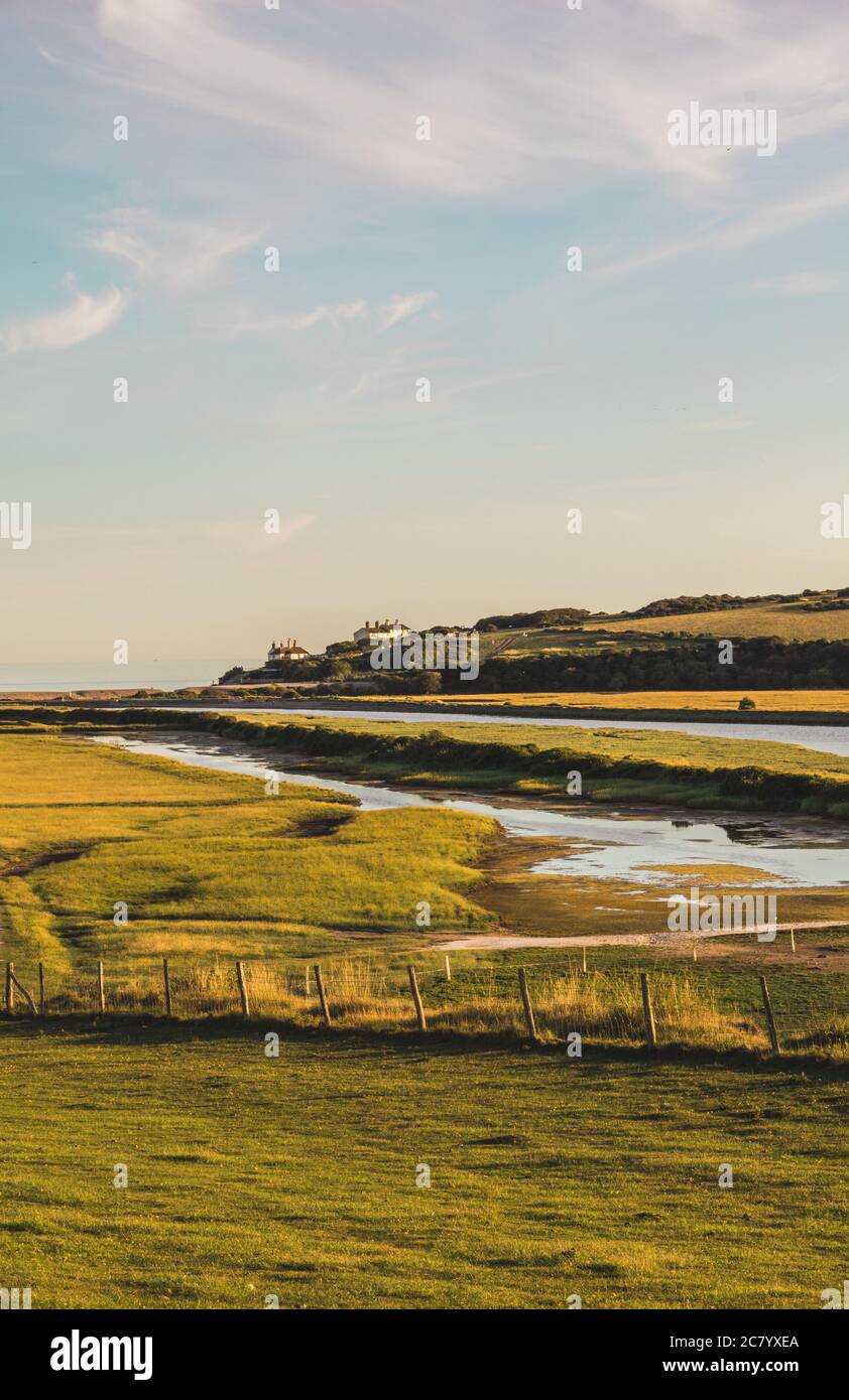 Landscape of Cuckmere River Stock Photo - Alamy