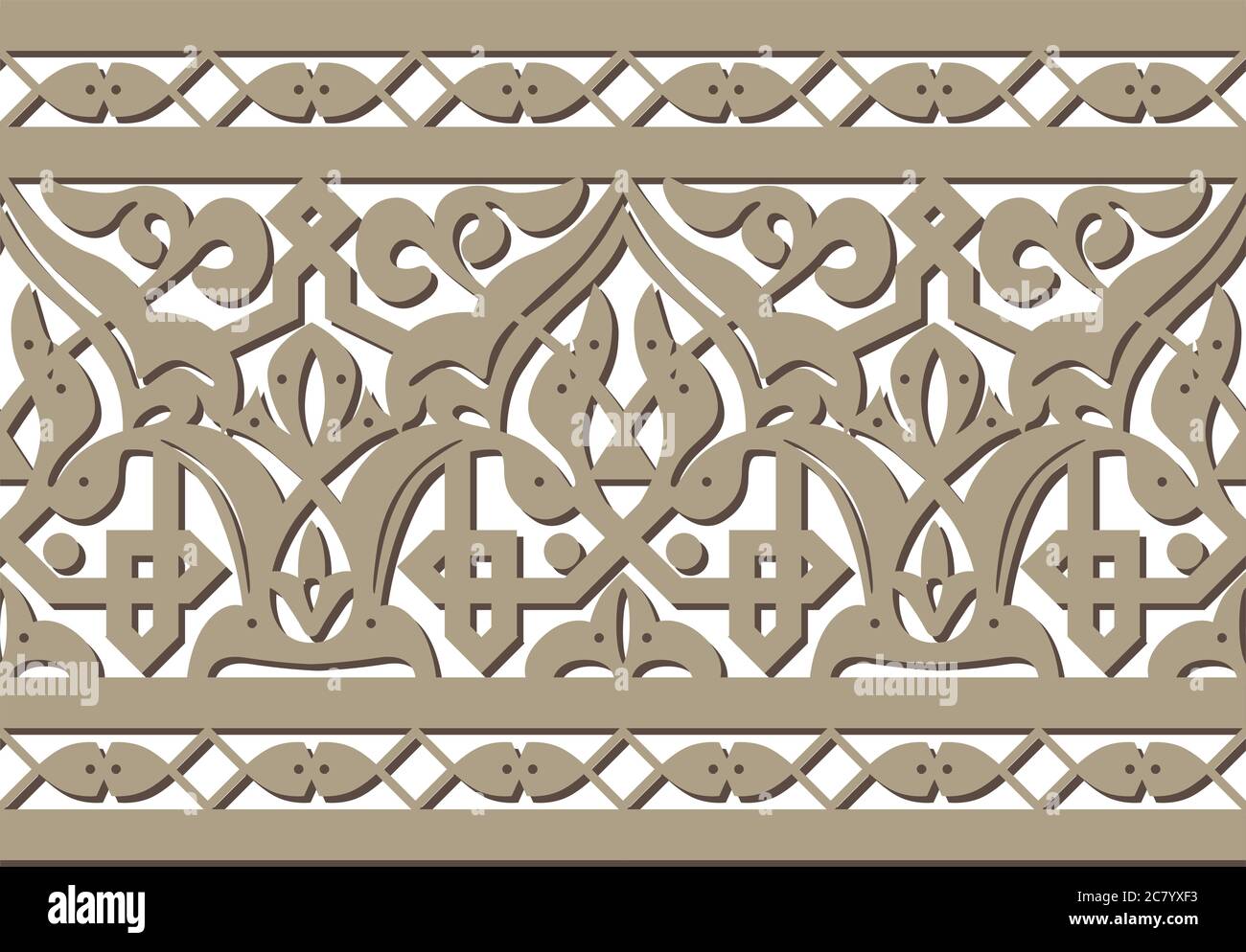 Horizontal seamless Arabic style pattern Stock Photo - Alamy