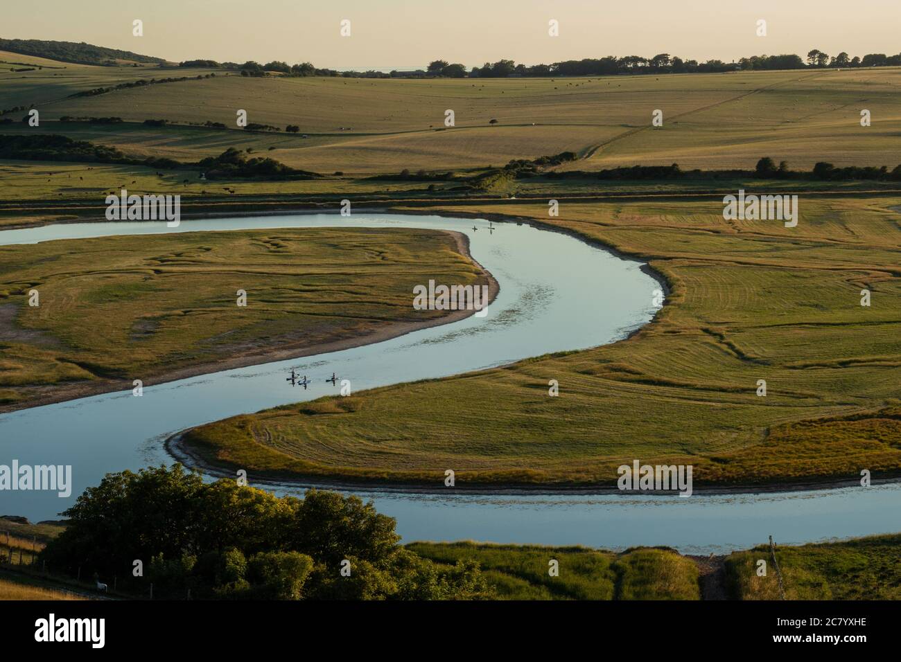 Landscape of Cuckmere River Stock Photo - Alamy