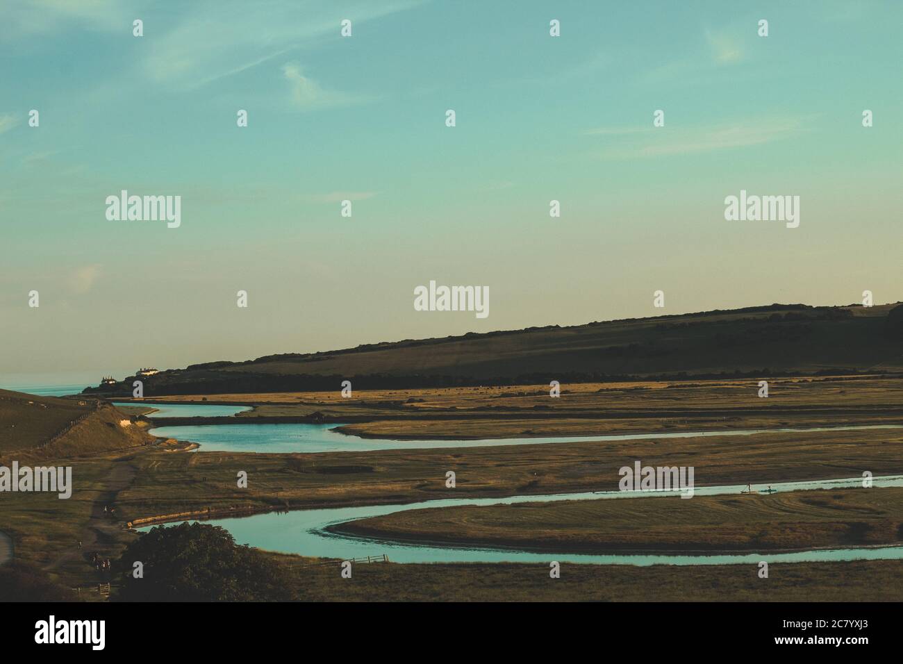 Landscape of Cuckmere River Stock Photo - Alamy