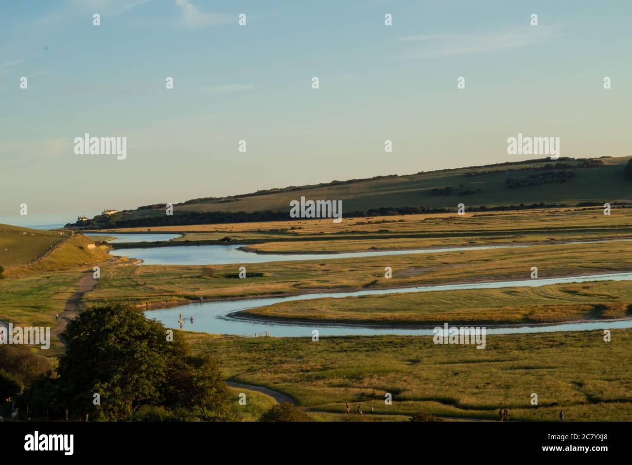 Landscape of Cuckmere River Stock Photo - Alamy