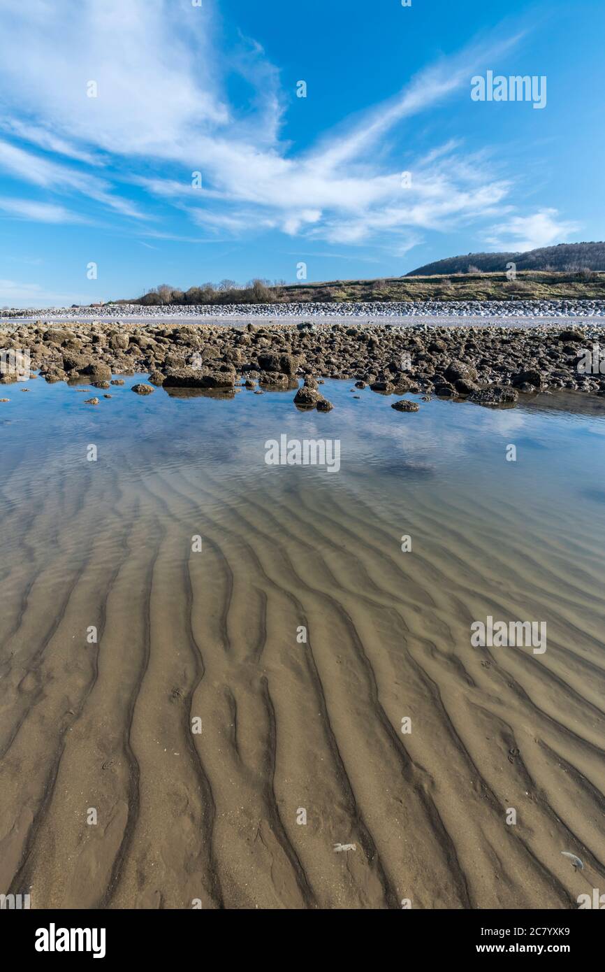 Abergele beach on the North Wales coast between Llanddulas and Pensarn ...