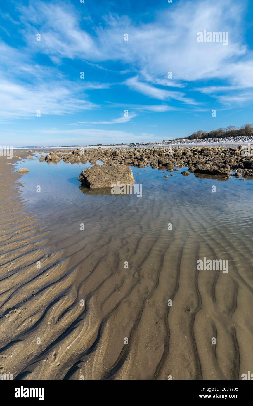 Abergele beach on the North Wales coast between Llanddulas and Pensarn ...