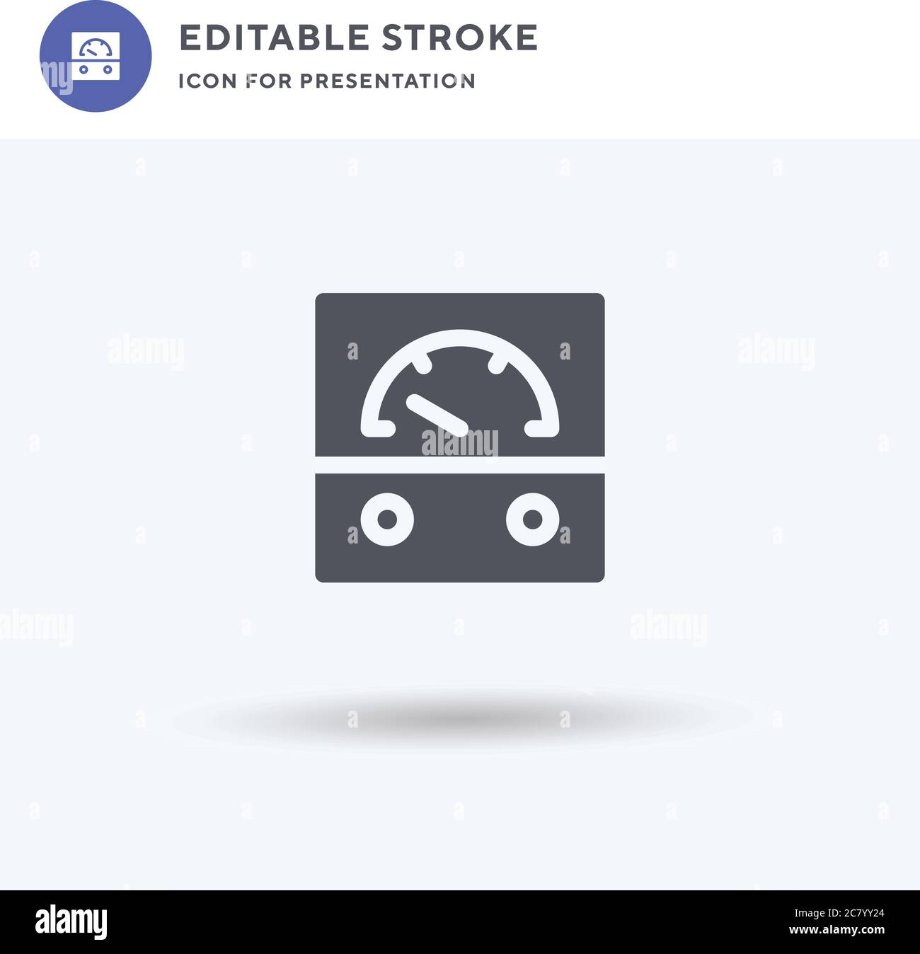 Ammeter icon vector, filled flat sign, solid pictogram isolated on ...