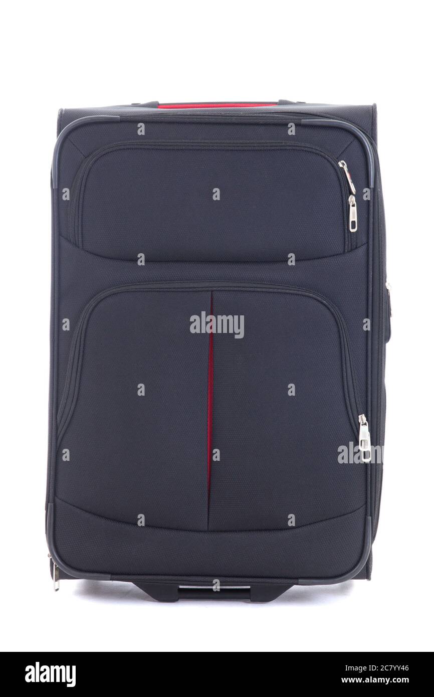 big black suitcase isolated on white background Stock Photo - Alamy