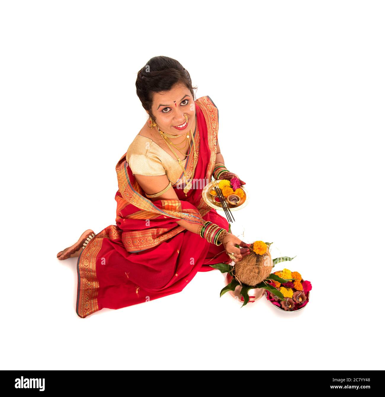 Indian hindu wedding ceremony kalash Cut Out Stock Images & Pictures ...