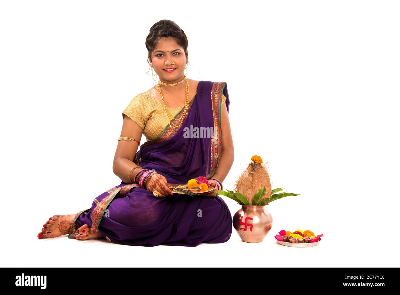 Indian hindu wedding ceremony kalash Cut Out Stock Images & Pictures ...