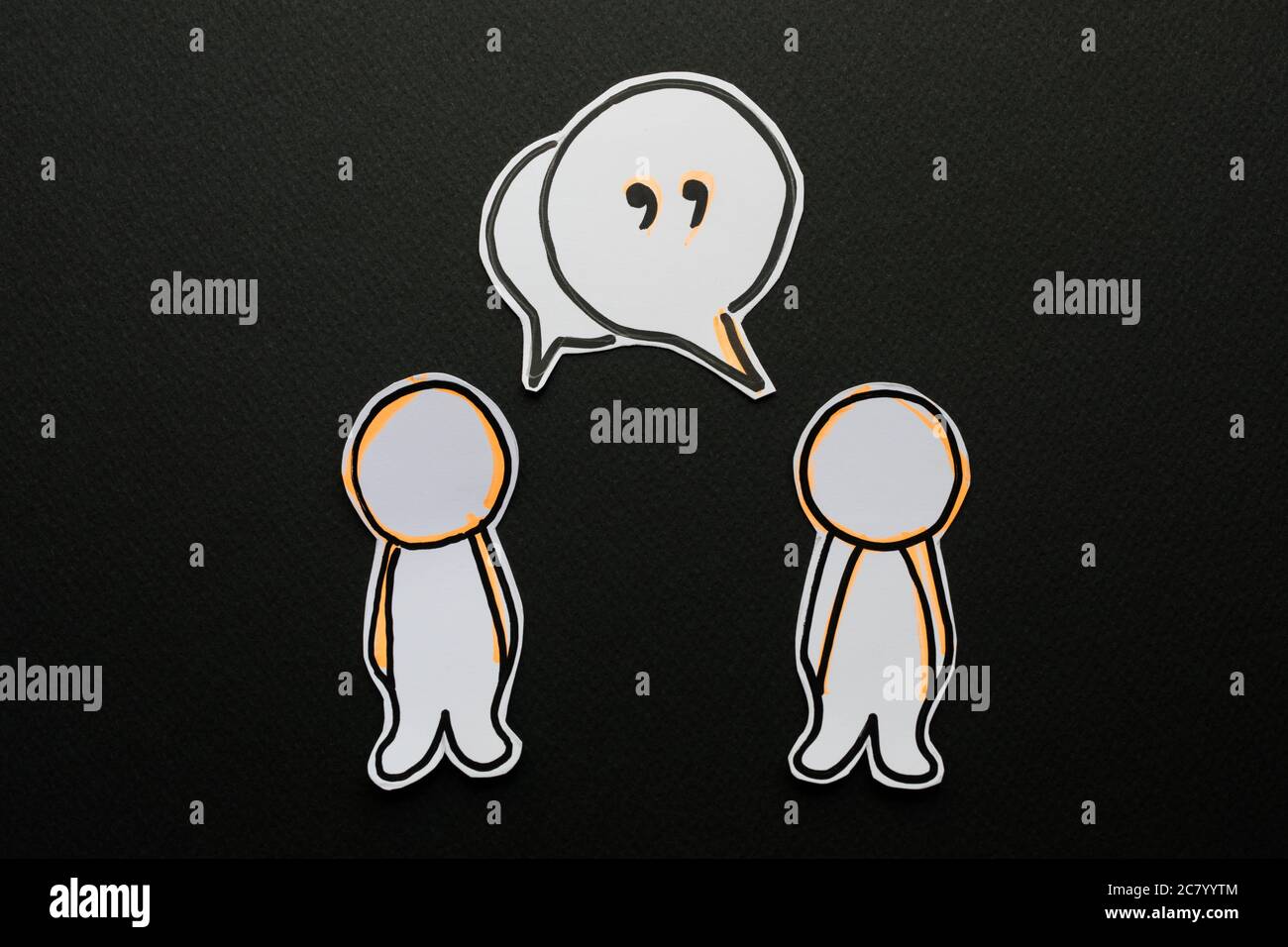 Woman paper text speech hi-res stock photography and images - Alamy