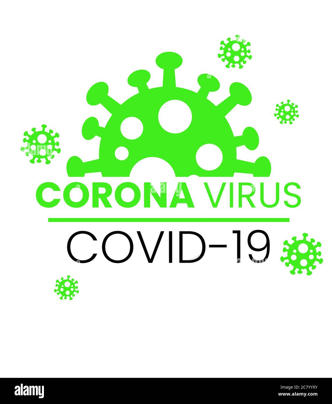 coronavirus pandemic virus contamination green illustration Stock Photo ...