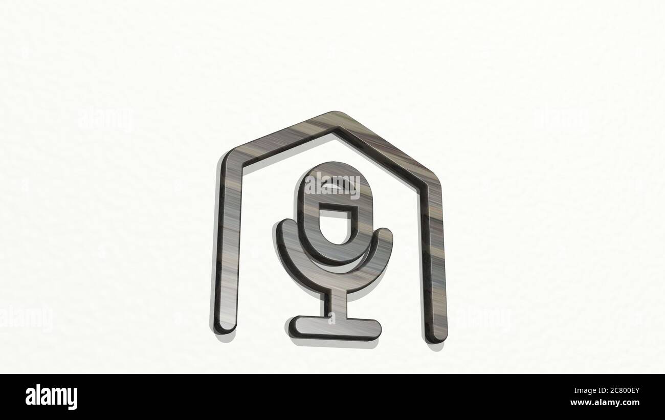 disability microphone from a perspective on the wall. A thick sculpture ...