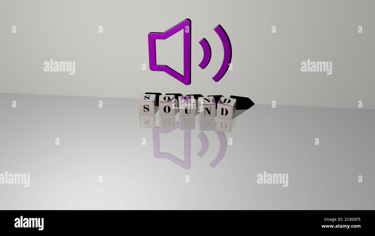3D graphical image of SOUND vertically along with text built by ...