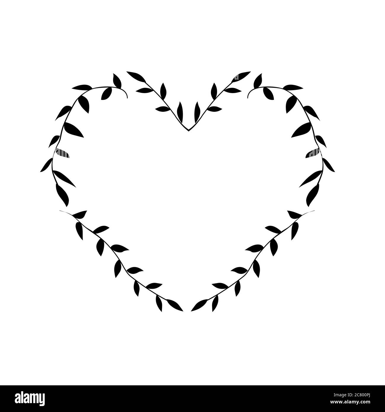 Floral wreath with heart Cut Out Stock Images & Pictures - Alamy