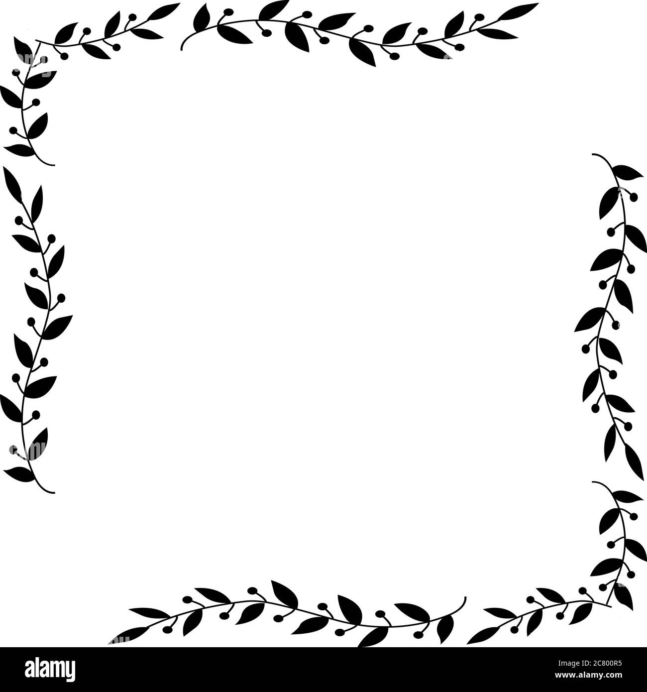 Elegant simple black frame Stock Vector Images - Alamy