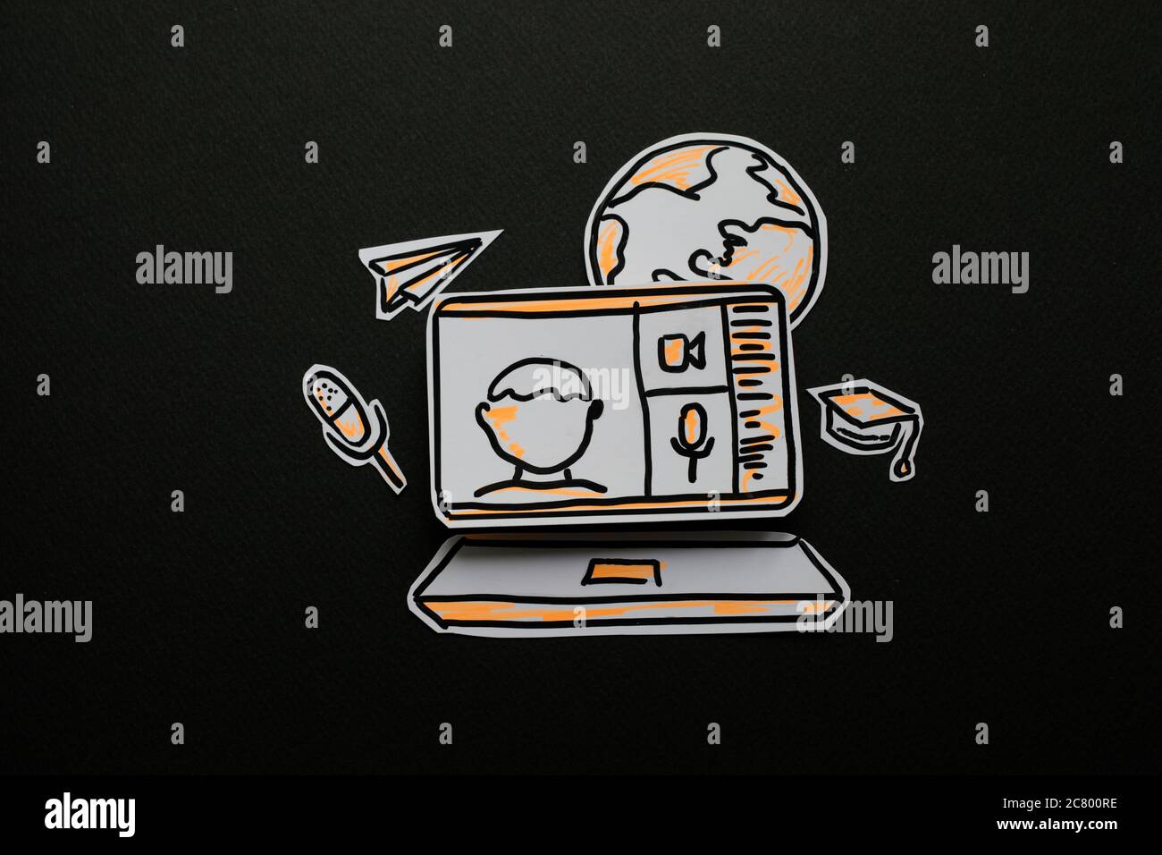 Video conference icon hi-res stock photography and images - Alamy