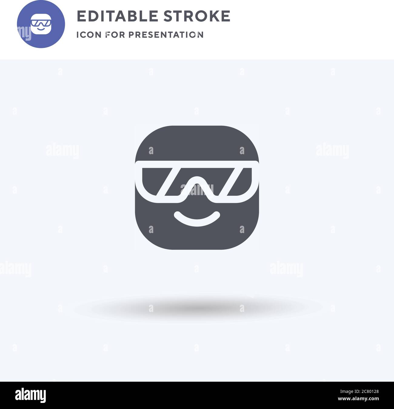 Cool icon vector, filled flat sign, solid pictogram isolated on white ...