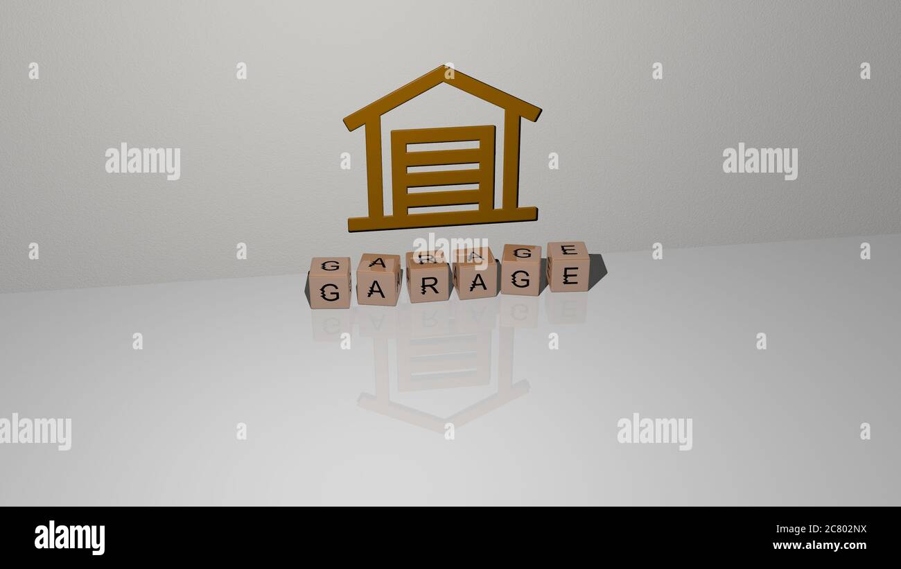 3D graphical image of garage vertically along with text built by ...