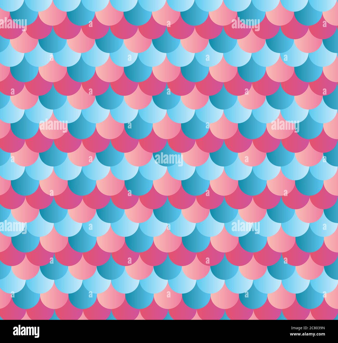Colorful scallop pattern vector illustration design.Blue and pink ...
