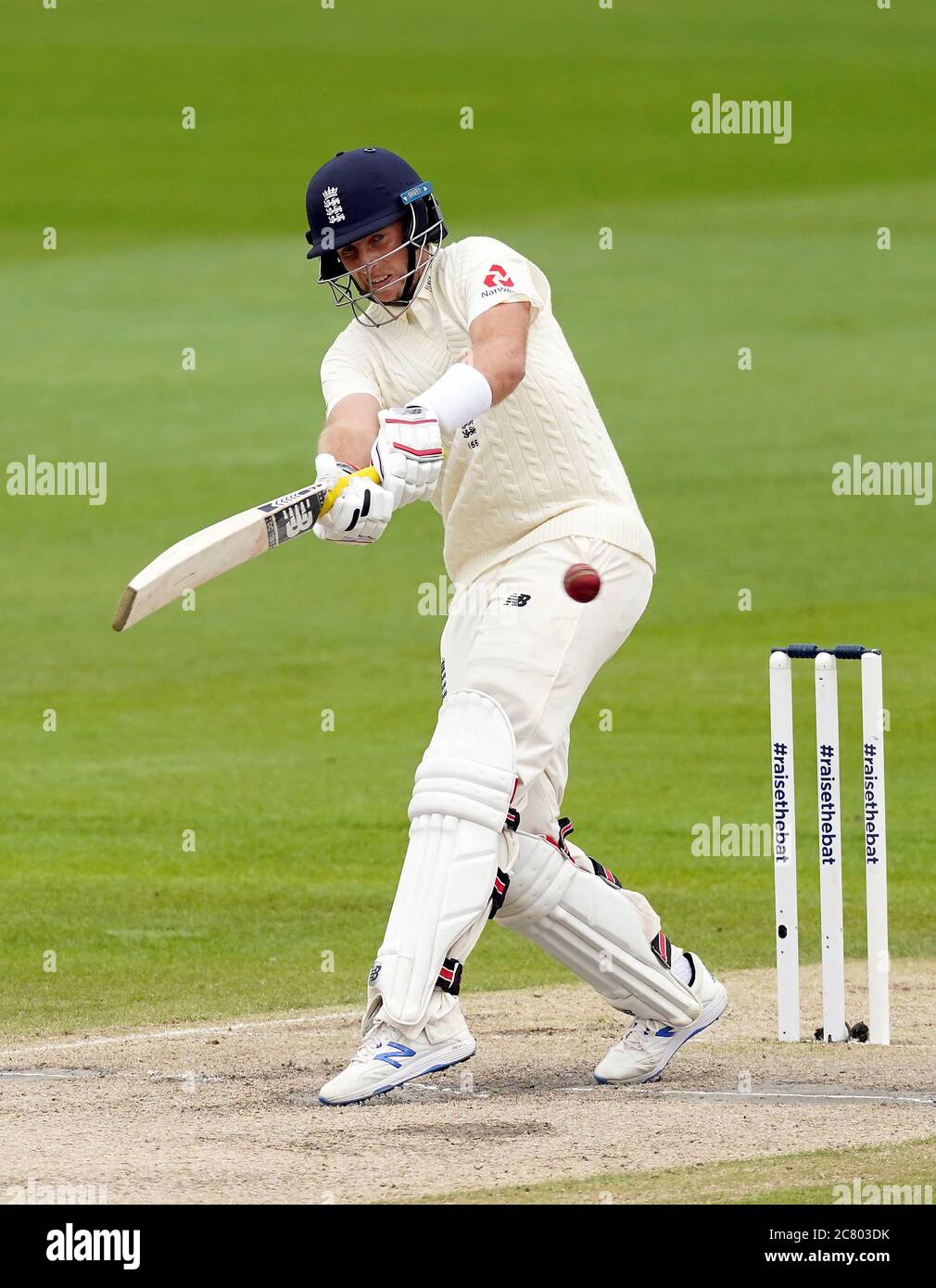 England’s Joe Root batting during day five of the Second Test at ...