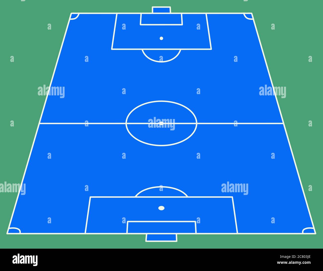 soccer football field game blue sport illustration Stock Photo - Alamy