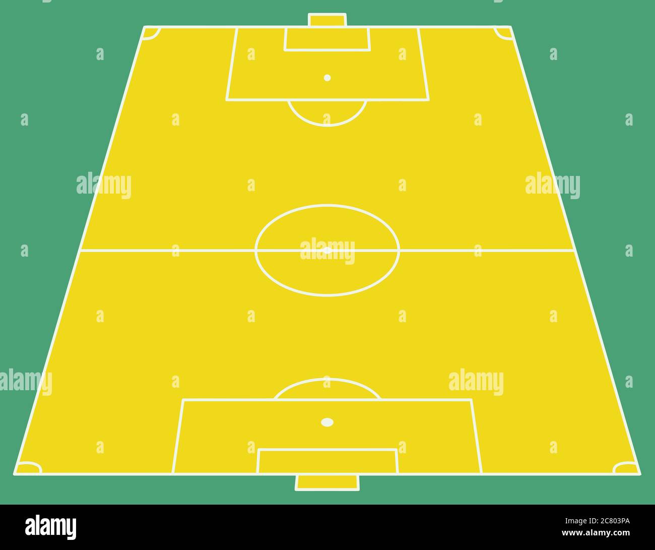 soccer football field game yellow sport illustration Stock Photo - Alamy