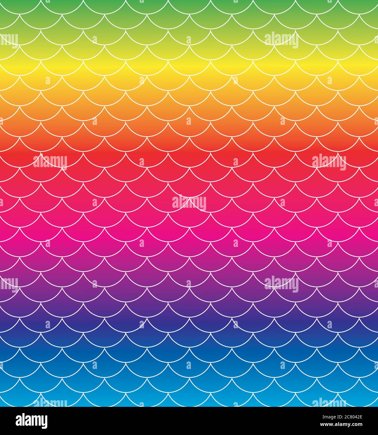 Colorful scallop pattern vector illustration design.Rainbow seamless ...
