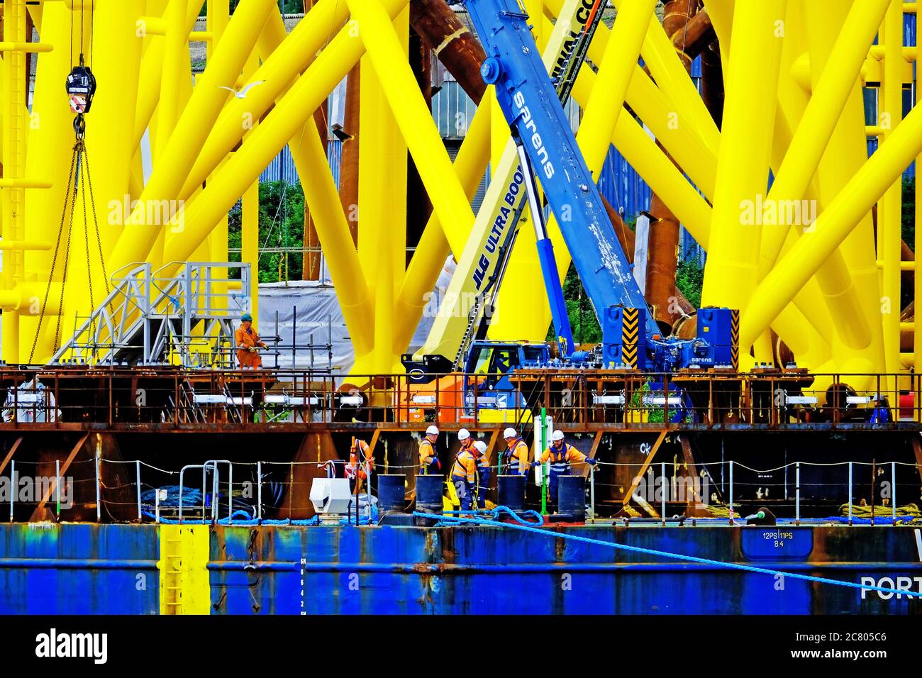 Wind turbine tops under construction and inspection at Smulders Howdon ...