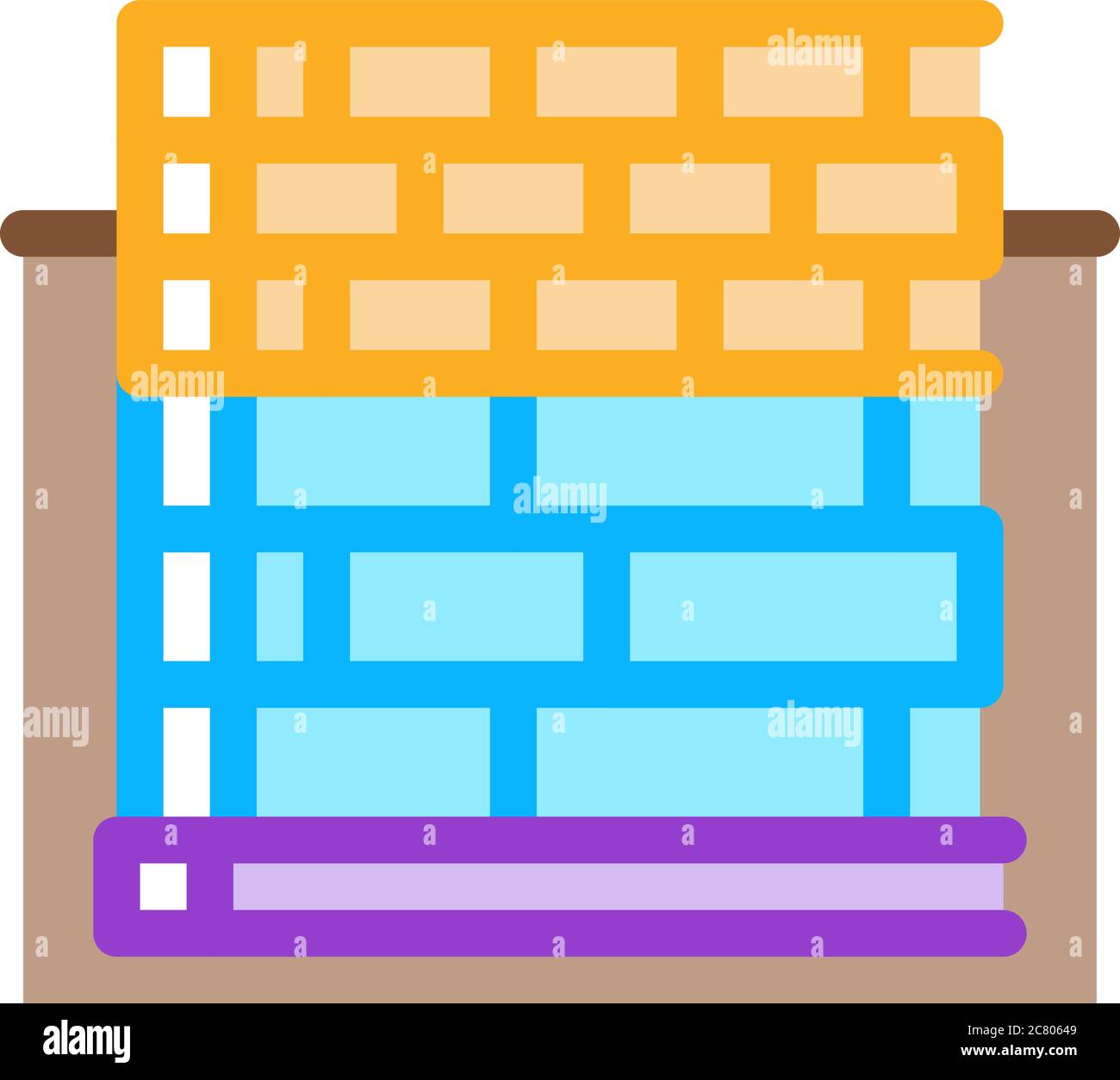 block foundation icon vector outline illustration Stock Vector Image ...