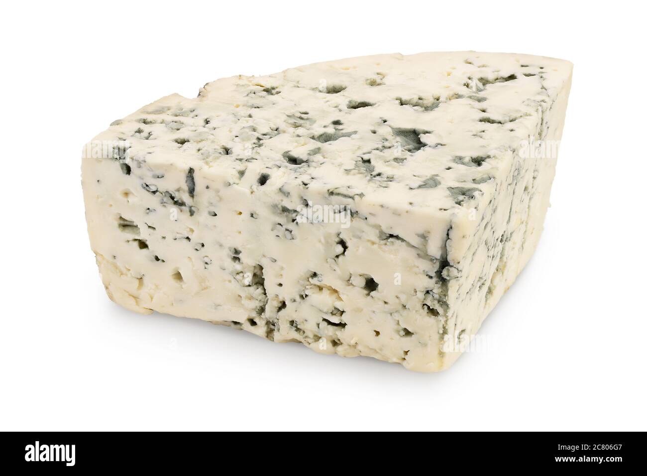 Blue cheese isolated on white background with clipping path and full ...