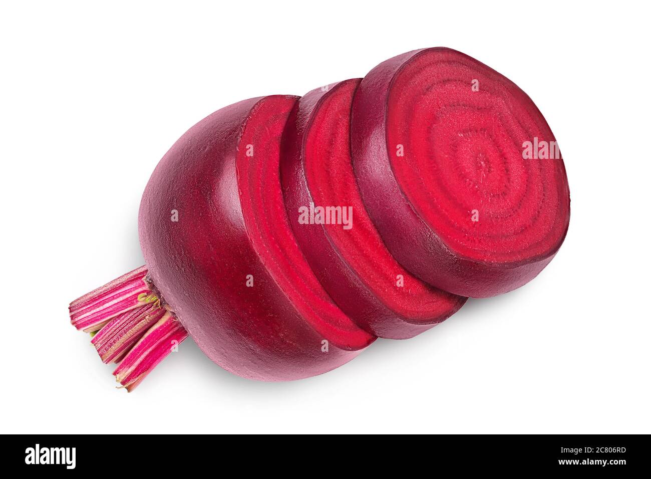 beetroot slices isolated on white background with clipping path and ...
