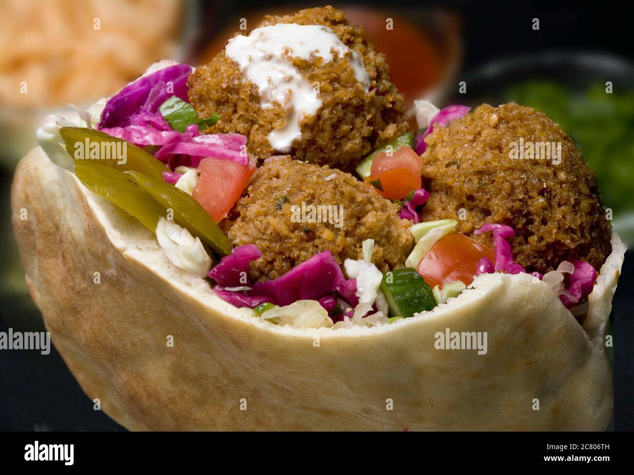 Snack falafel in the form of chickpea balls hi-res stock photography ...
