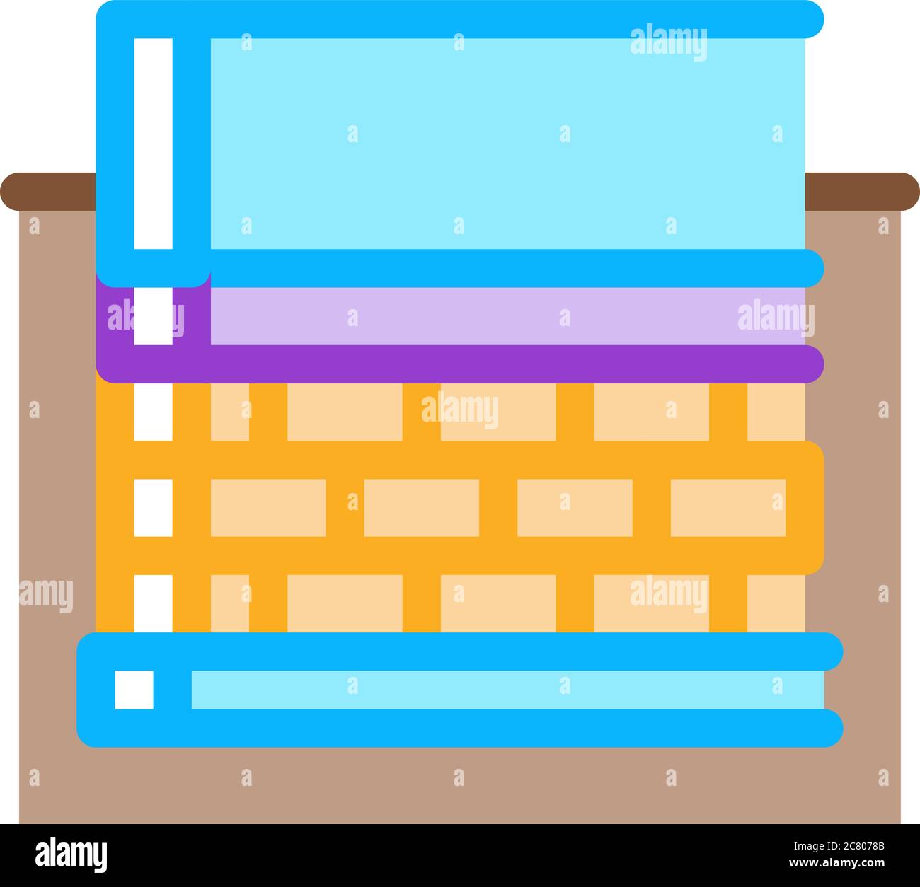 prefabricated foundation icon vector outline illustration Stock Vector ...