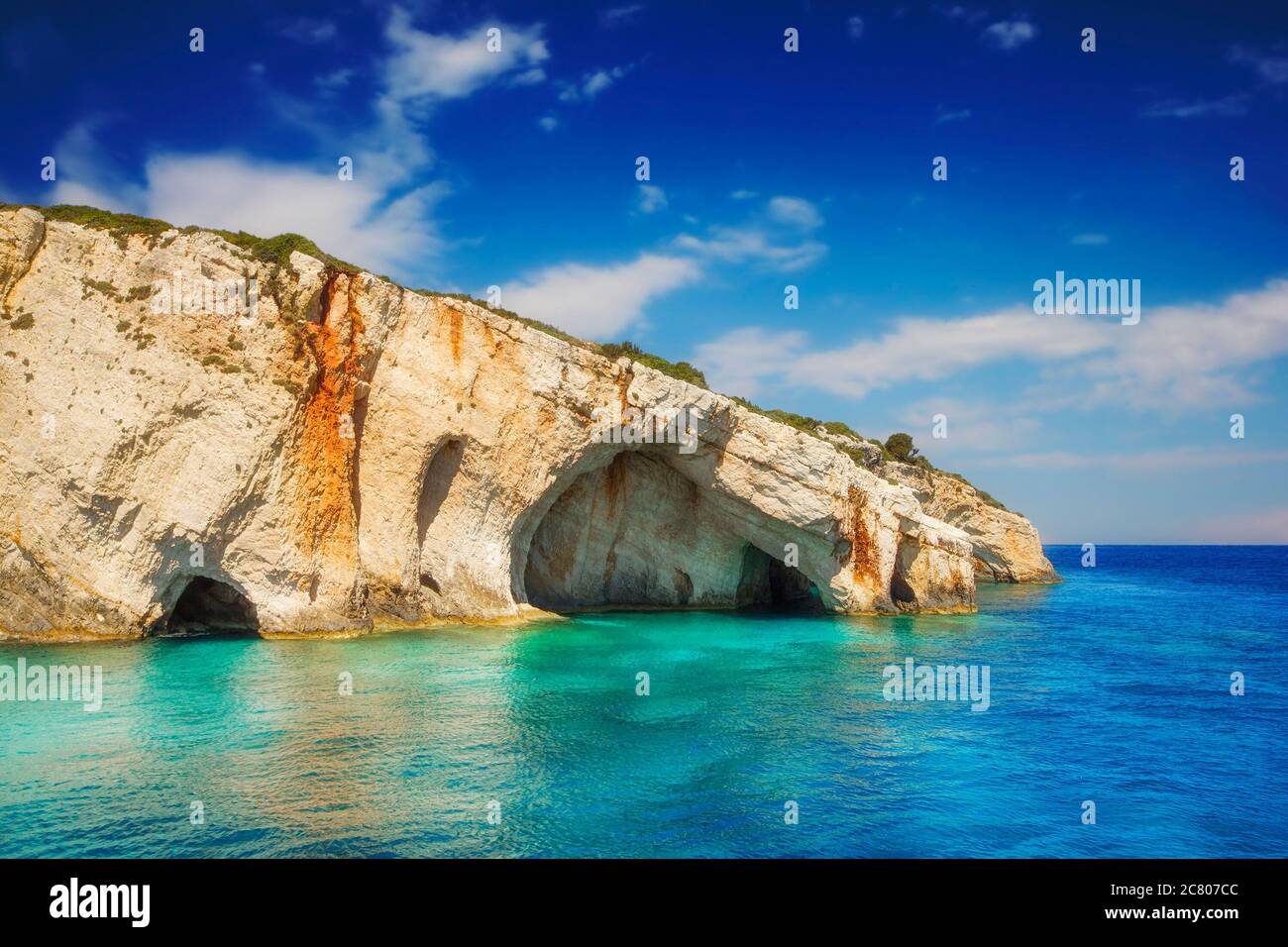 Blue caves, Zakynthos island, Greece Stock Photo - Alamy