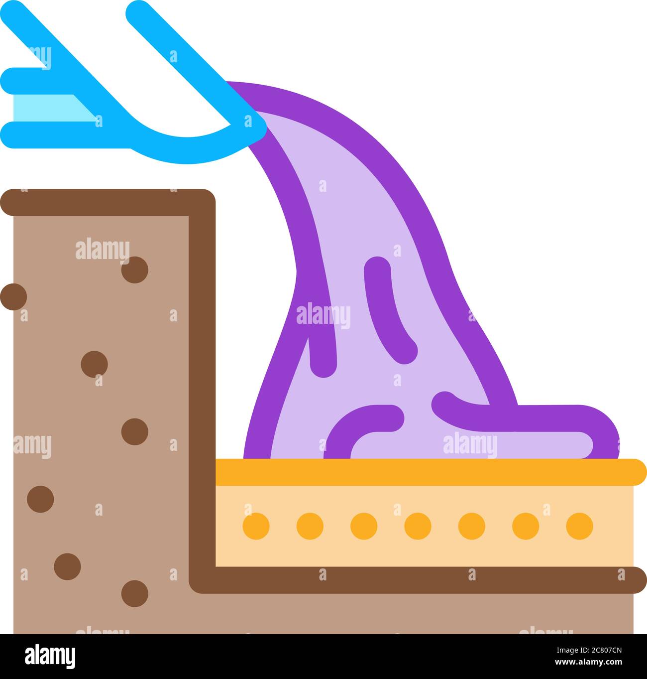 foundation pouring icon vector outline illustration Stock Vector Image ...