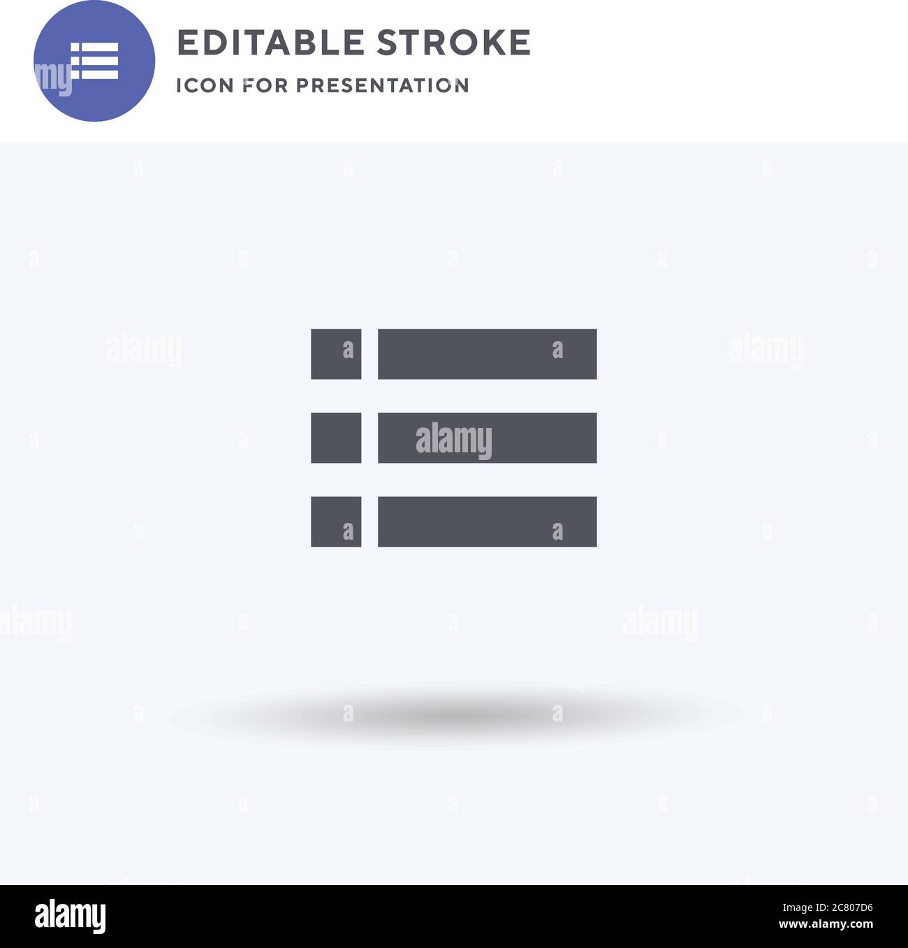 Bullet List icon vector, filled flat sign, solid pictogram isolated on ...