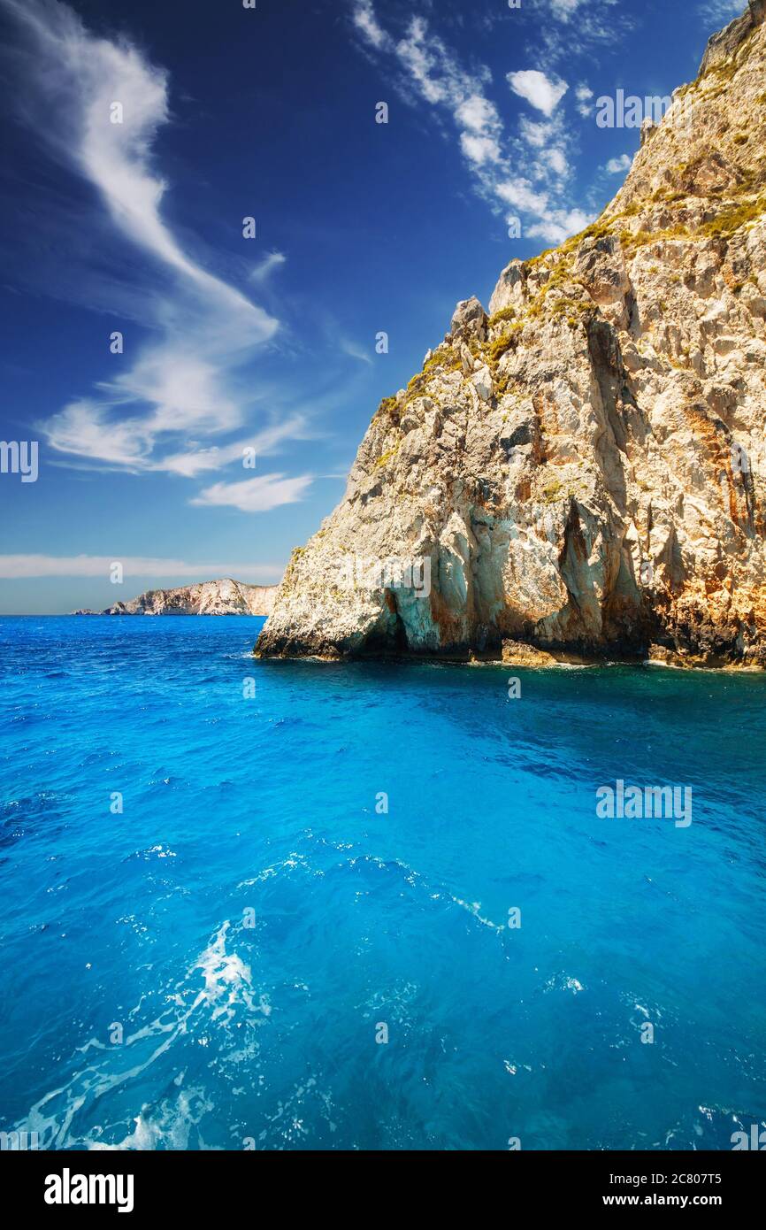 Keri caves on Zakynthos island, Greece Stock Photo - Alamy