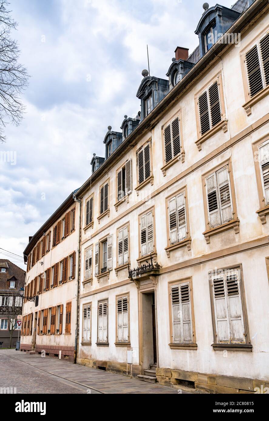 Traditional French architecture in Barr - Alsace, France Stock Photo ...