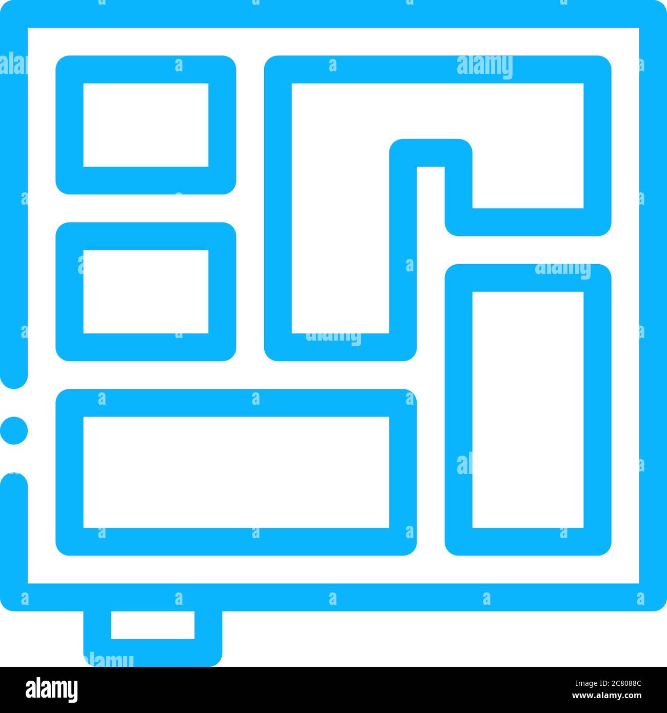 foundation plan icon vector outline illustration Stock Vector Image ...