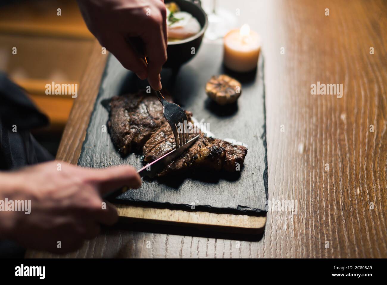 Man eating steak hi-res stock photography and images - Alamy
