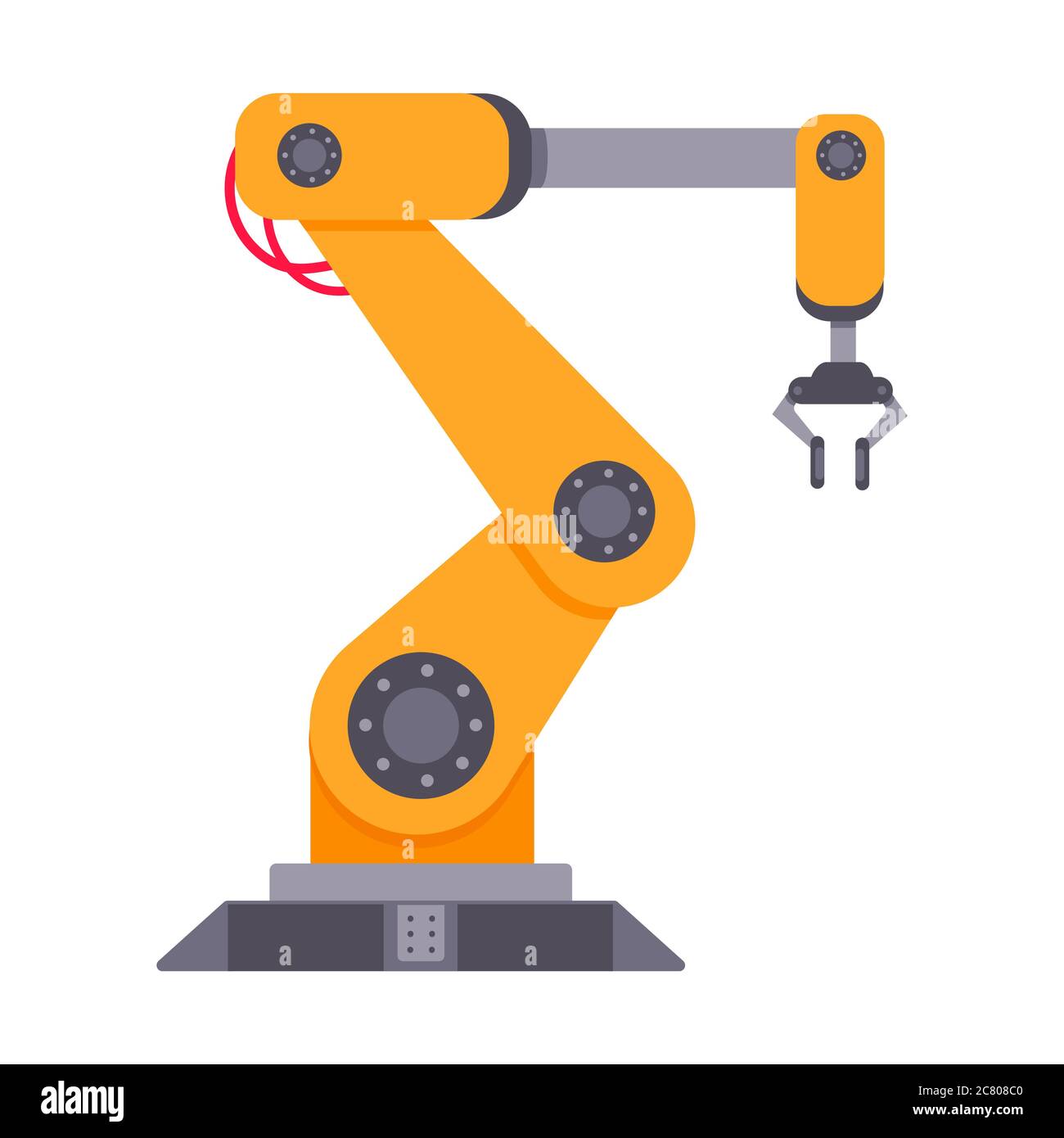 Robotic arm flat style design vector illustration isolated on white background Stock Vector ...