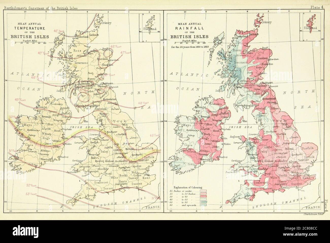 Bartholomew Antique Map High Resolution Stock Photography and Images ...