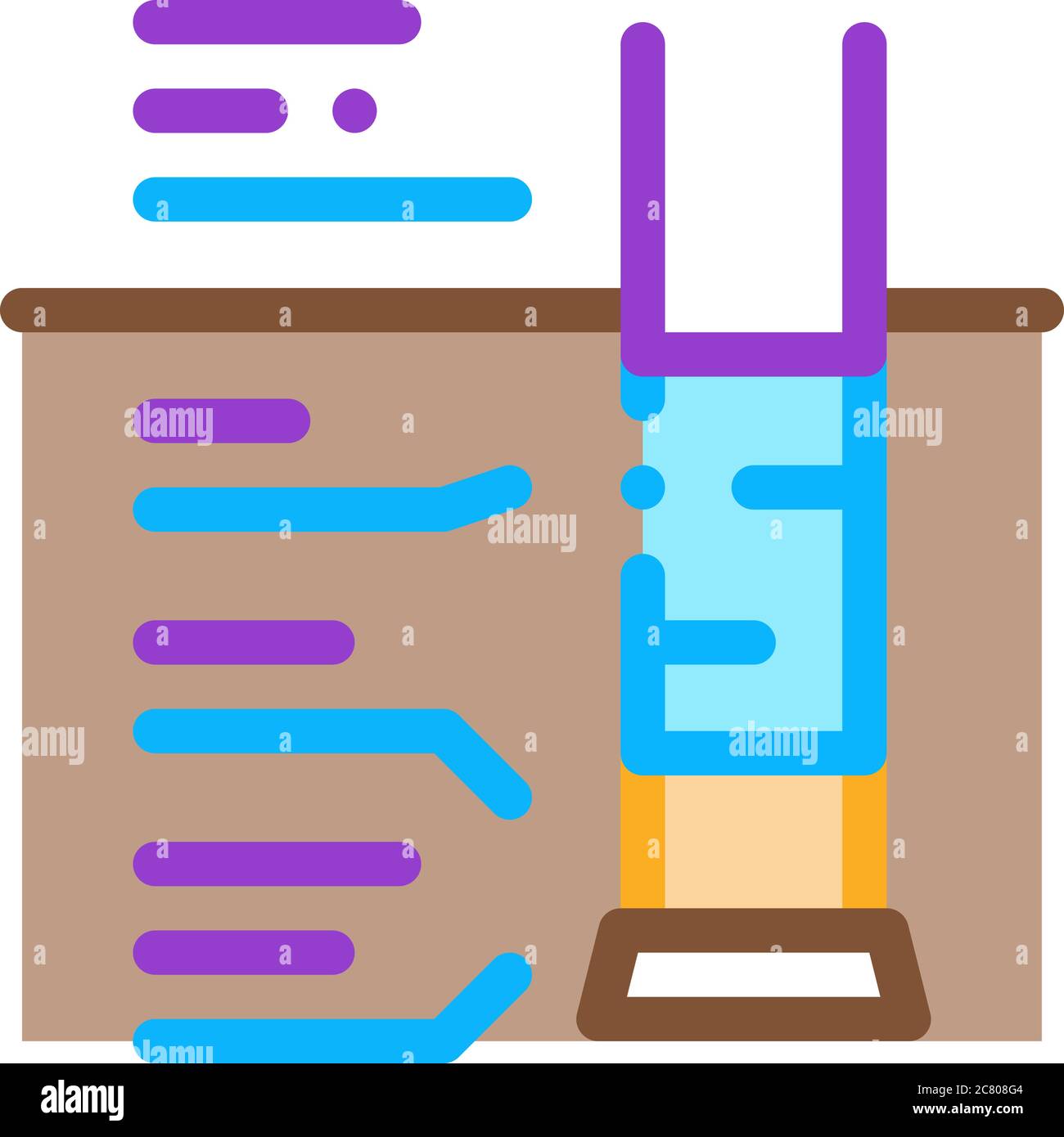 house foundation structure icon vector outline illustration Stock ...