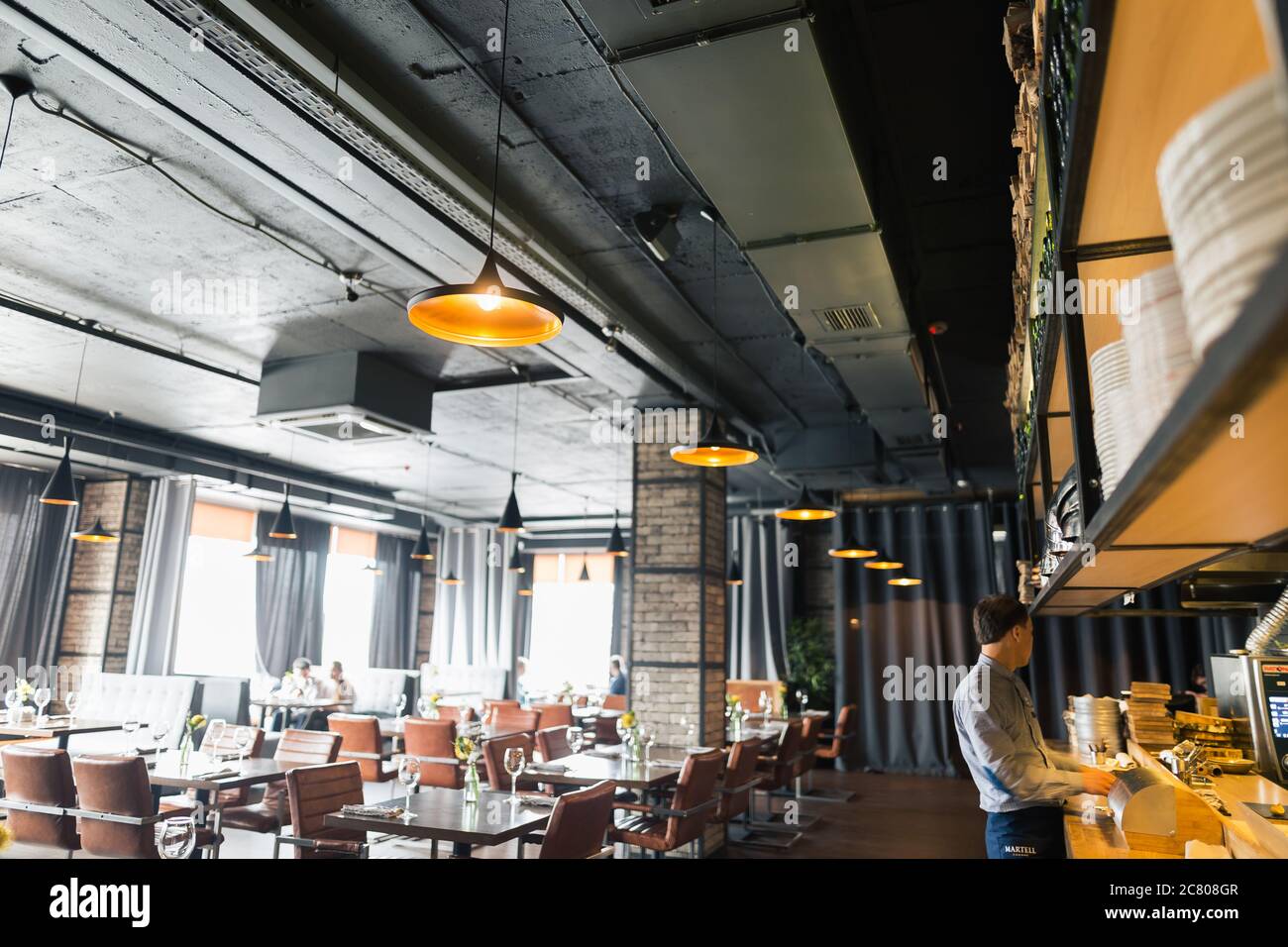 Trendy restaurant ,cafe Stock Photo - Alamy