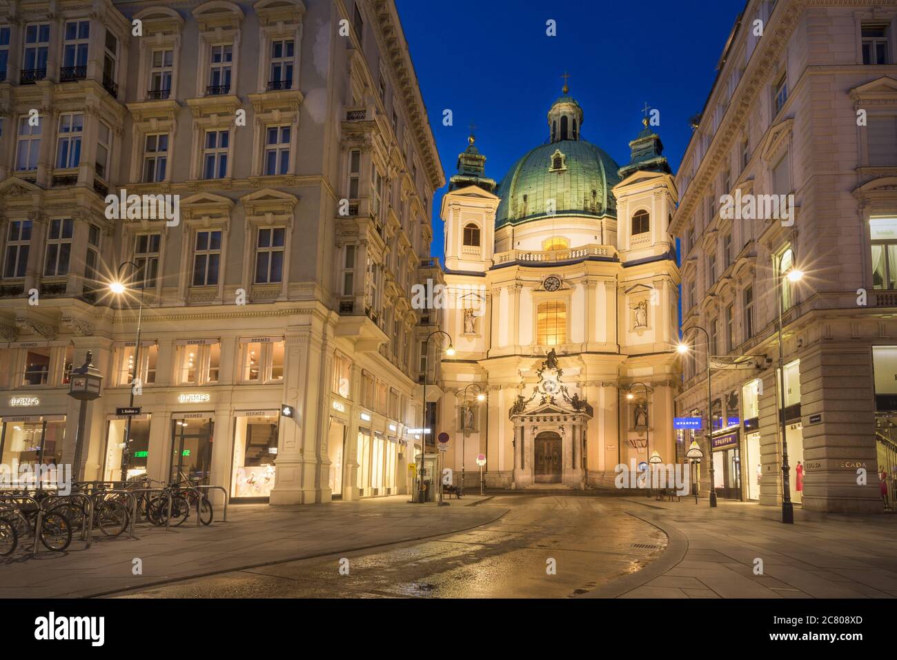 St.Peter's Catholic Church at night in Vienna, Austria Stock Photo - Alamy